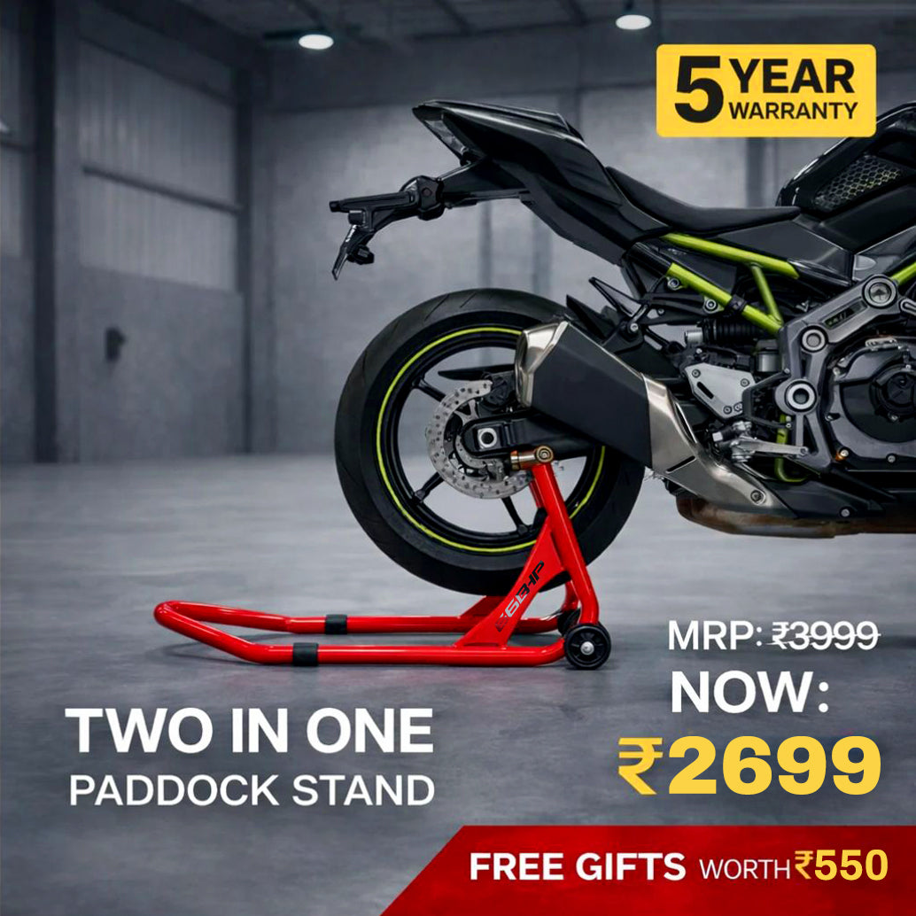 66Bhp Universal Paddock Stand – Spool Type + Swing Arm (2-in-1)