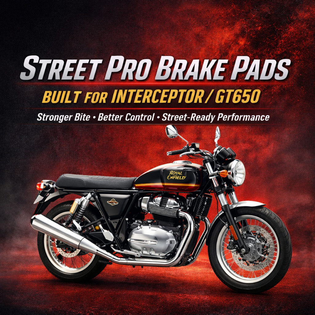 Royal Enfield GT / Interceptor 650 Street Pro Semi Ceramic Brake Pads ...