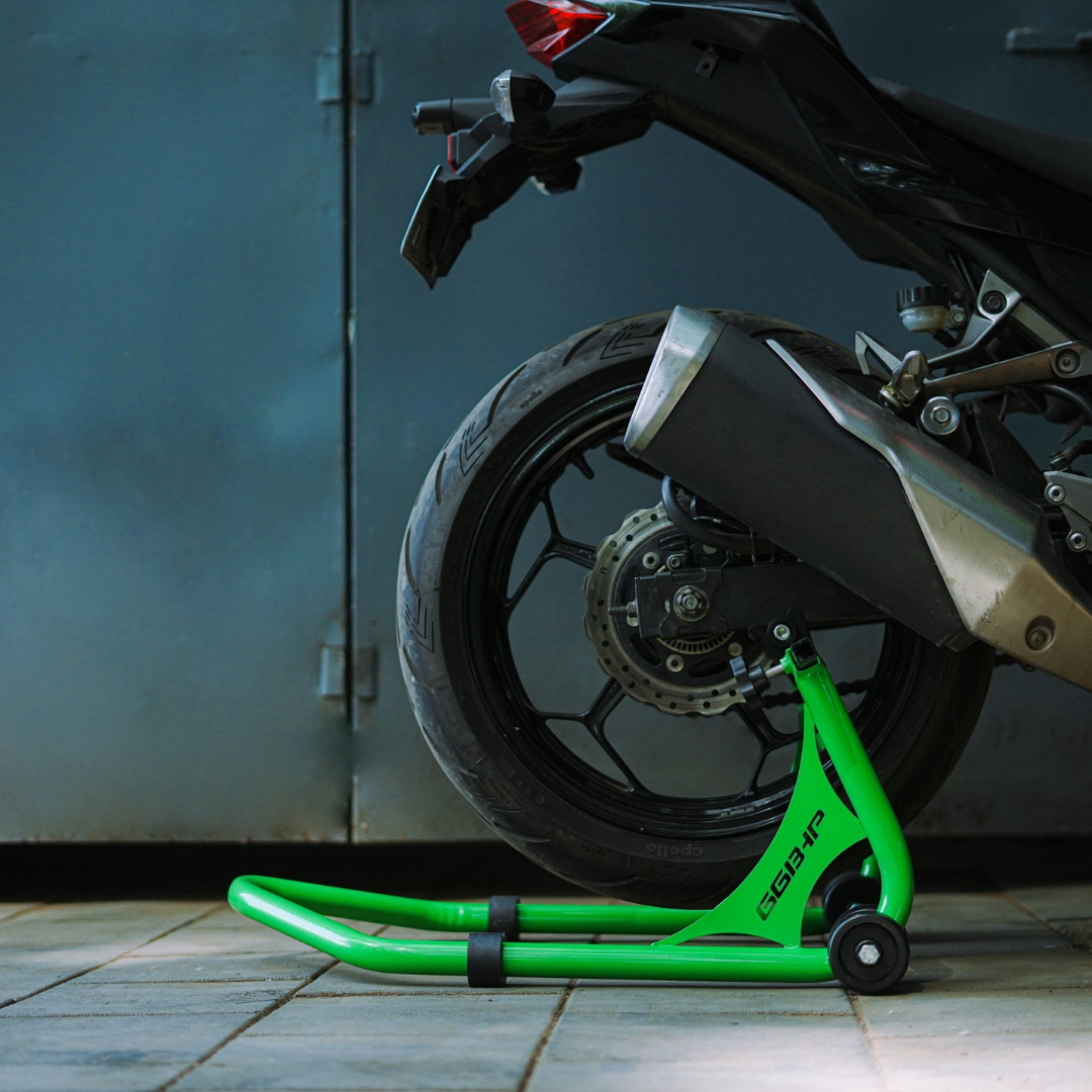 66Bhp Universal Paddock Stand – Spool Type + Swing Arm (2-in-1)